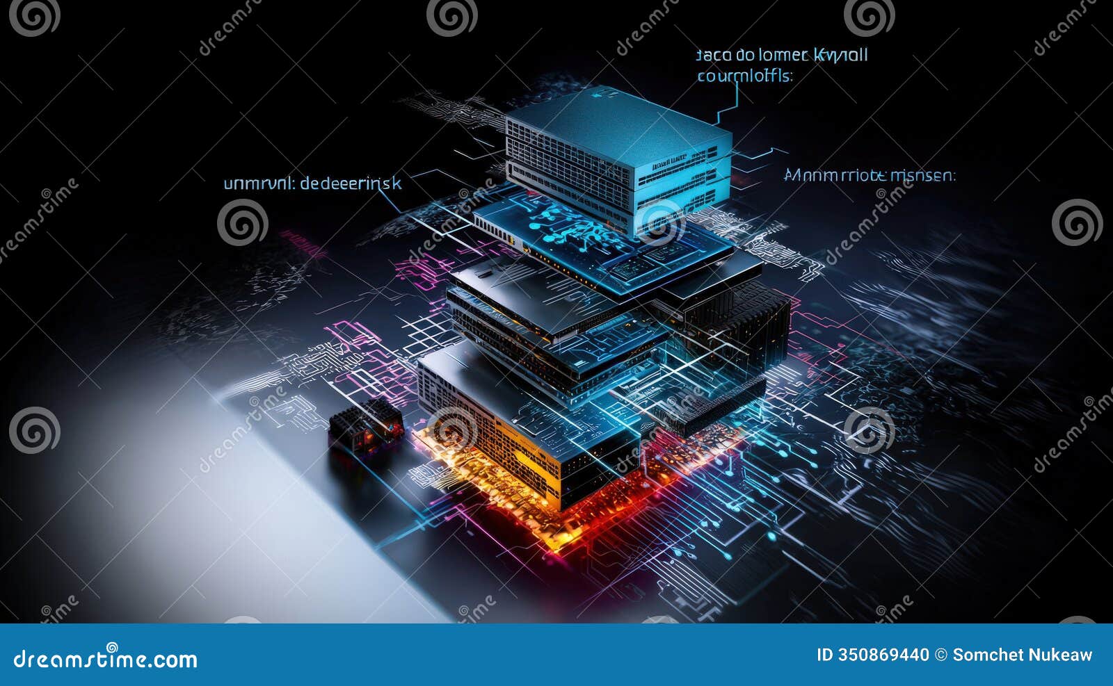 Advanced Cybersecurity Layers Digital Infrastructure Infographic Design ...