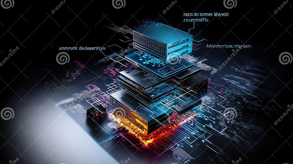 Advanced Cybersecurity Layers Digital Infrastructure Infographic Design ...