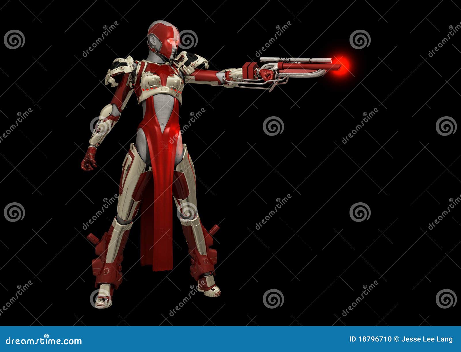 Advanced cyborg character stock illustration. Illustration of ...