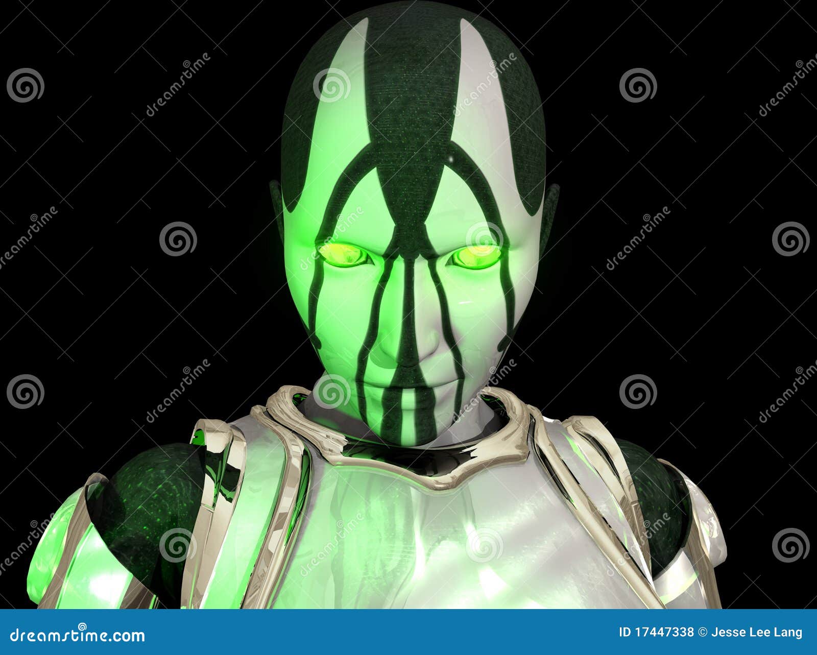 Advanced cyborg soldier stock illustration. Illustration of girl - 17447338