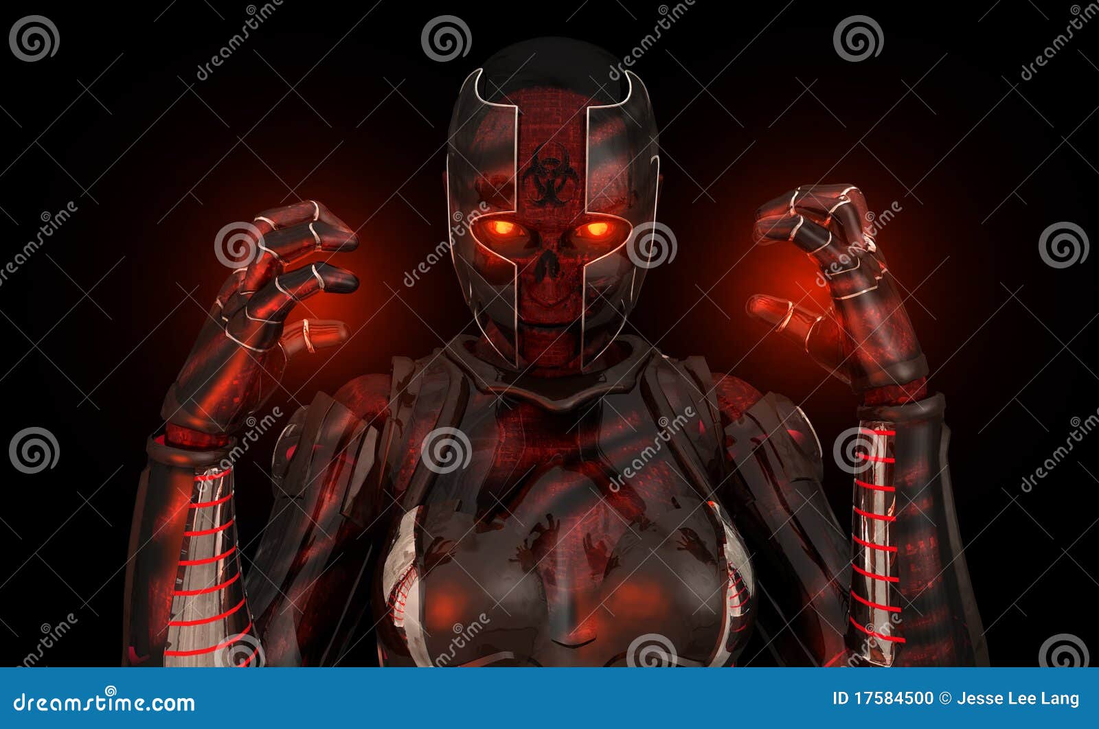 Advanced cyborg soldier stock illustration. Illustration of automation ...