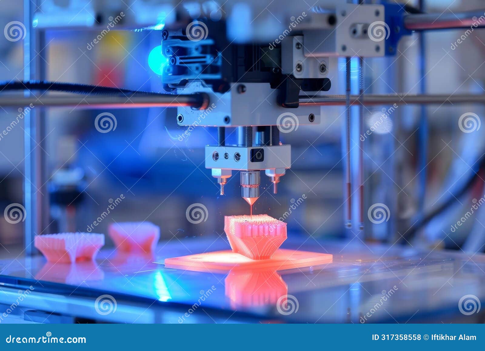 Advanced 3D Printer Fabricating Custom Implants in a High-tech Factory ...