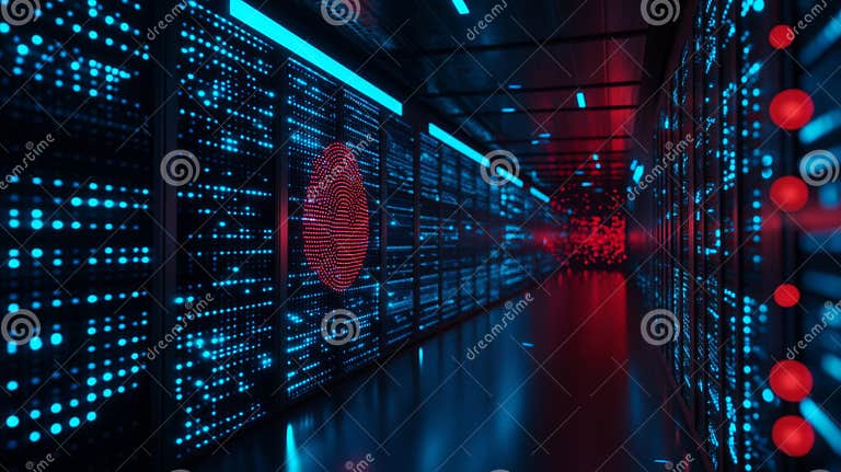 An Advanced Data Center with Glowing Circuits and a Biometric ...