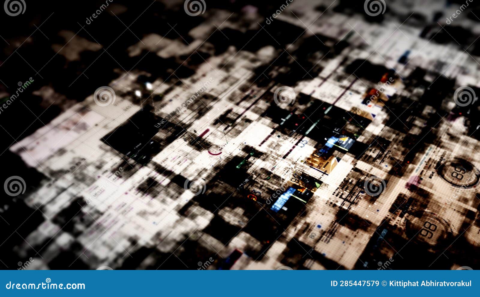 Advanced Data Matrix Simulation Background Stock Image - Image of technology, holographic: 285447579