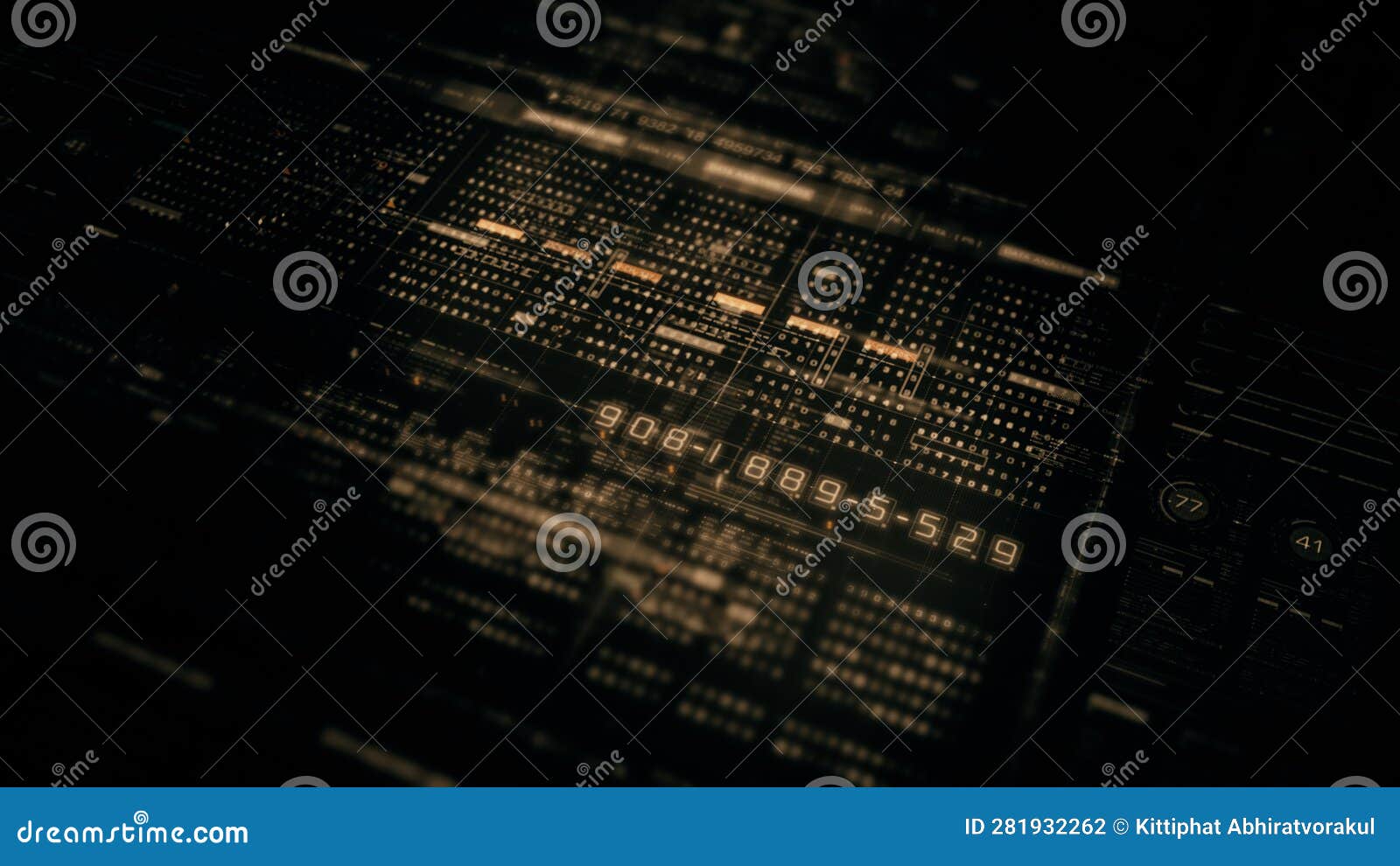 Data Matrix Nexus Advanced Simulation UI Background Stock Photo - Image ...