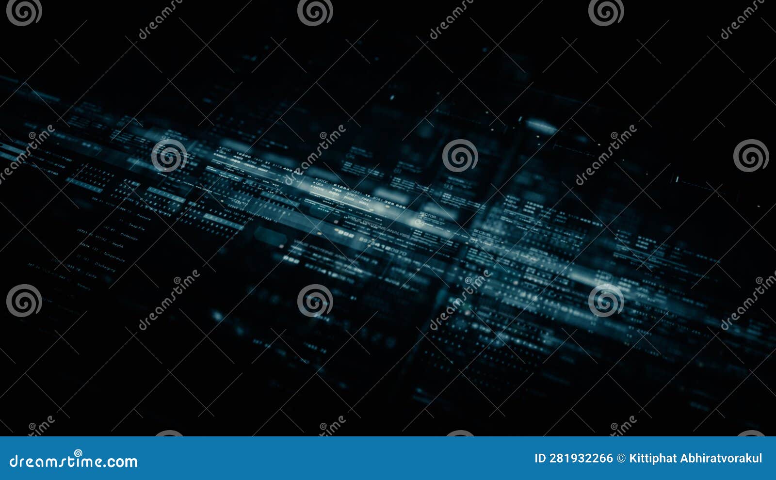Data Matrix Nexus Advanced Simulation UI Background Stock Illustration - Illustration of ...