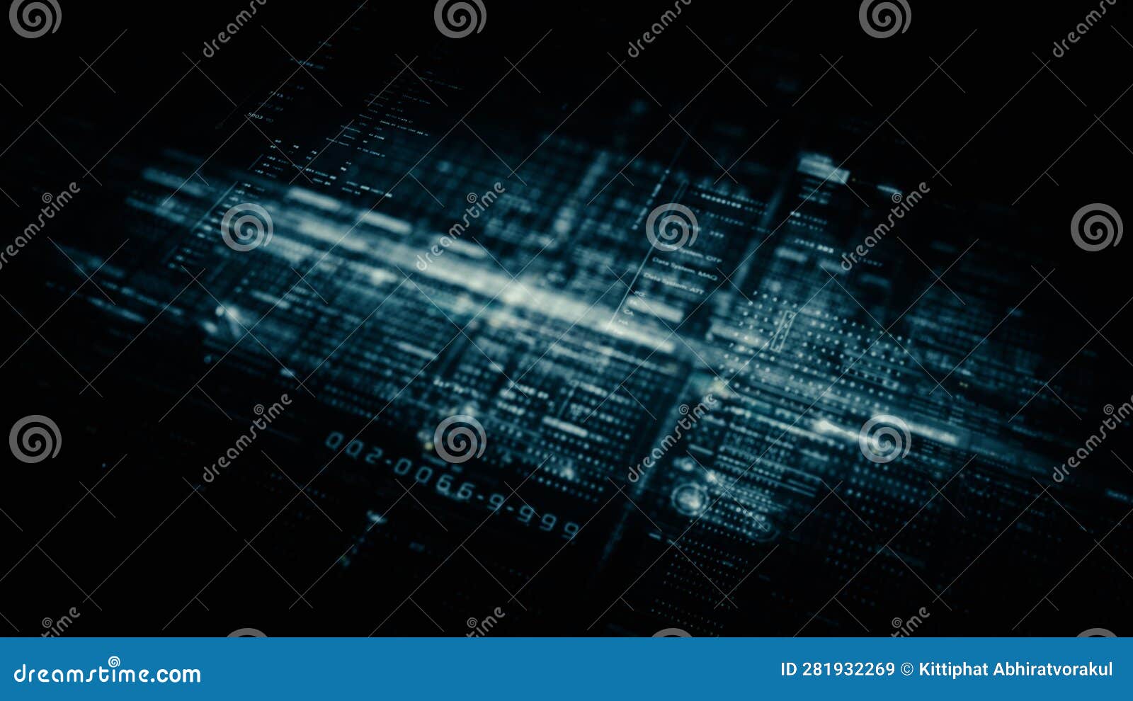 Data Matrix Nexus Advanced Simulation UI Background Stock Illustration ...