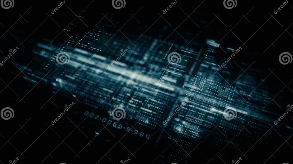 Data Matrix Nexus Advanced Simulation UI Background Stock Image - Image of infographics ...