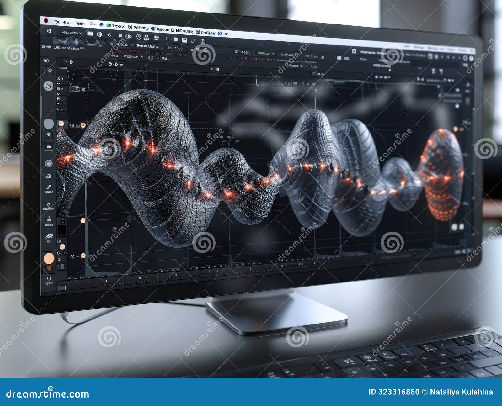 Advanced Desktop Setup with High-resolution Display of Digital Waveform ...