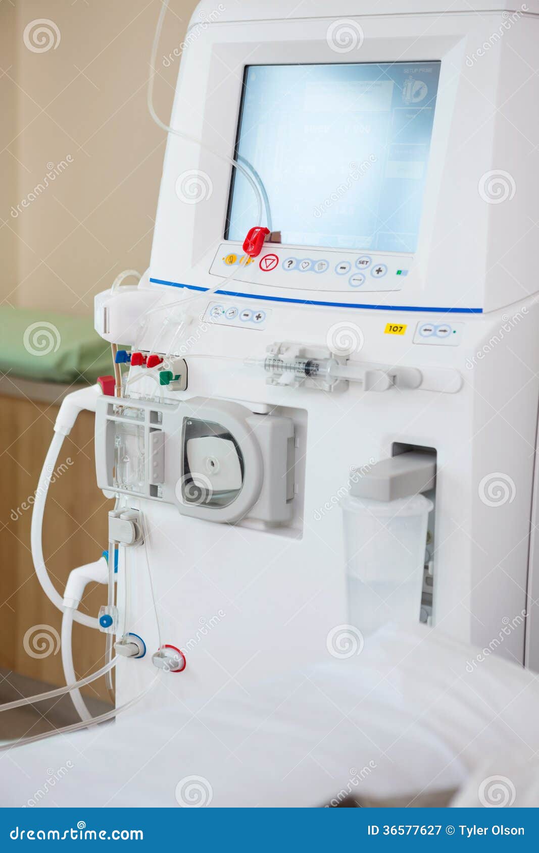 Advanced Dialysis Machine in Chemo Room Stock Image - Image of pump ...