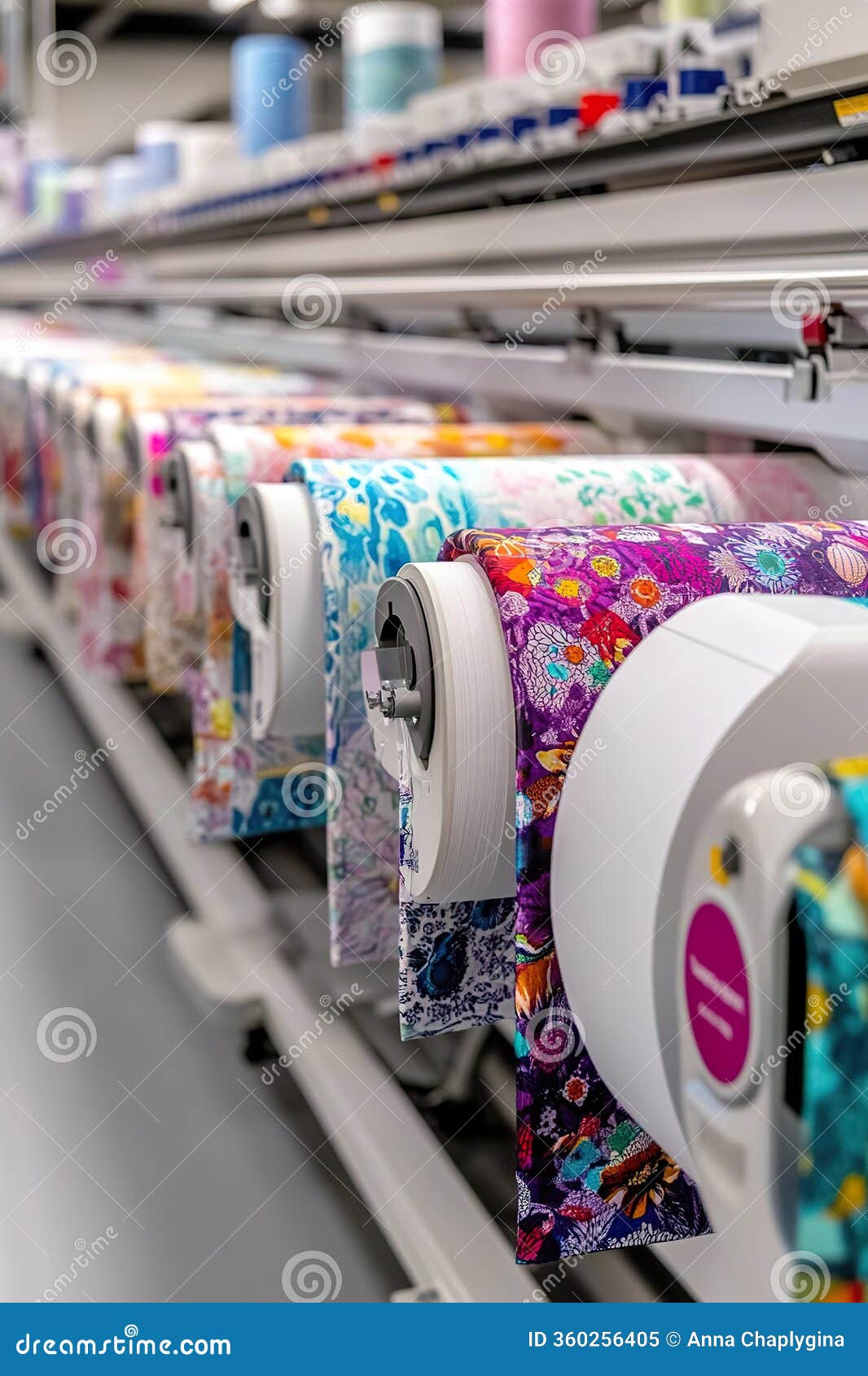 Advanced Digital Fabric Printing in Modern Textile Manufacturing Stock ...