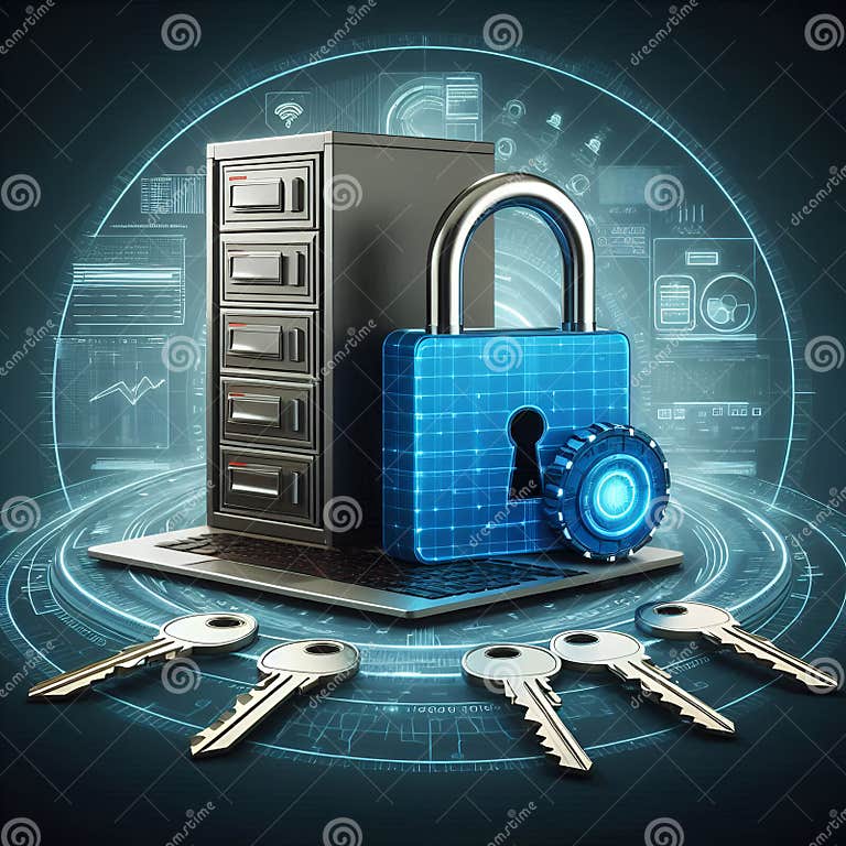 Advanced Digital Lock for Cybersecurity in Smart Data Systems Stock ...