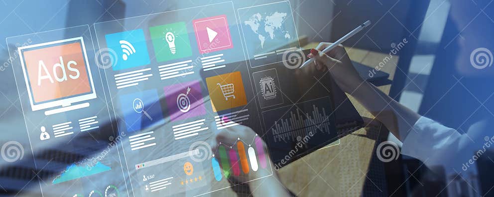 Advanced Digital Marketing Strategies with Data Visualization Stock ...