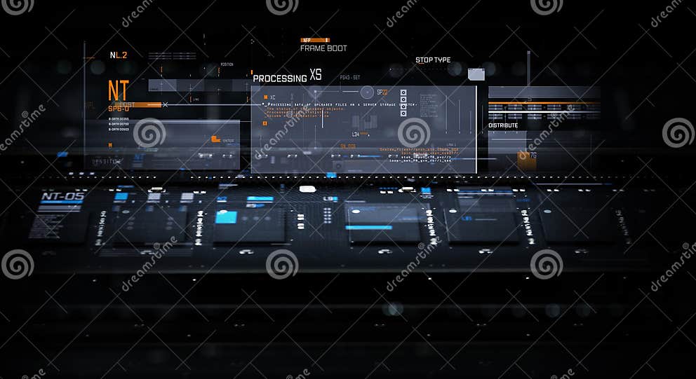 Advanced Digital Processing Interface on Hardware Stock Image - Image ...