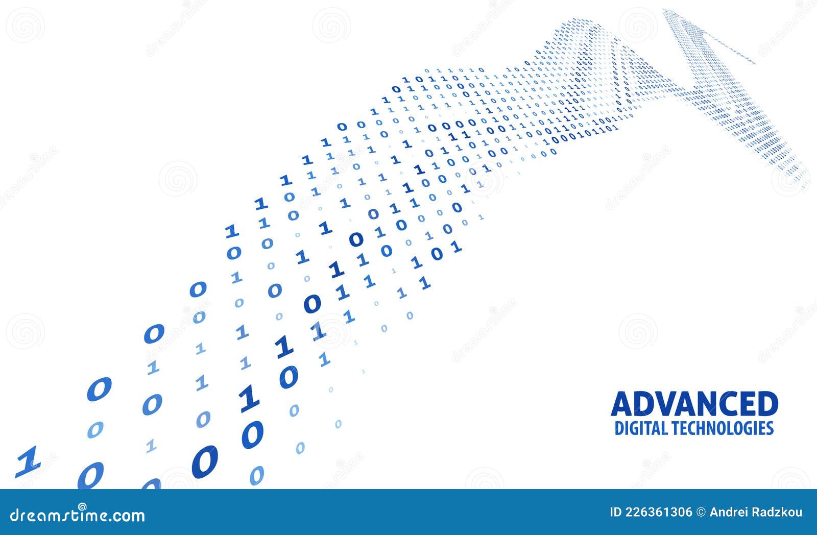 Advanced Digital Technologies Template. Stream of Binary Code Stock Vector - Illustration of ...