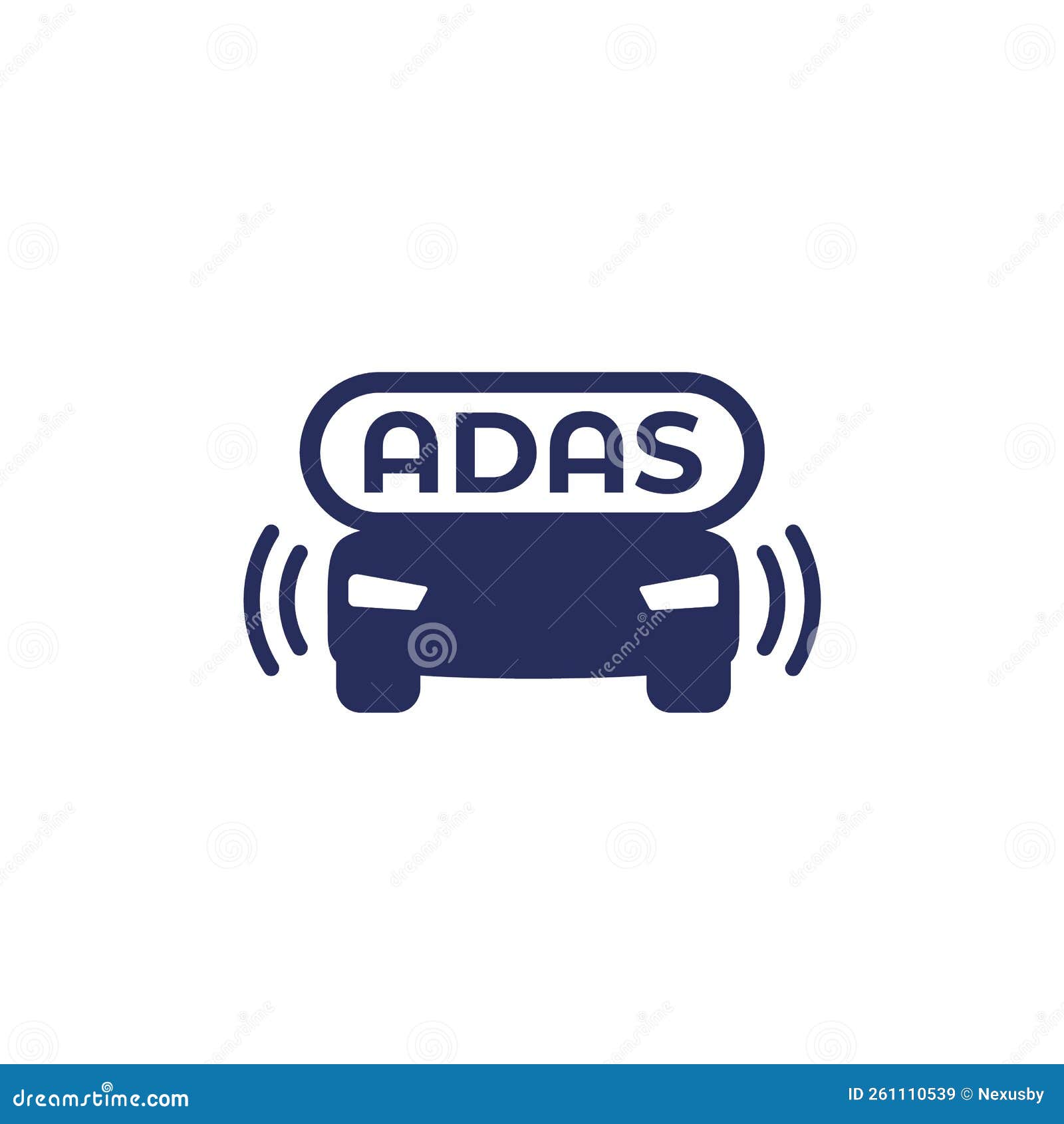 Advanced Driver-assistance System Icon, Vector Stock Vector ...