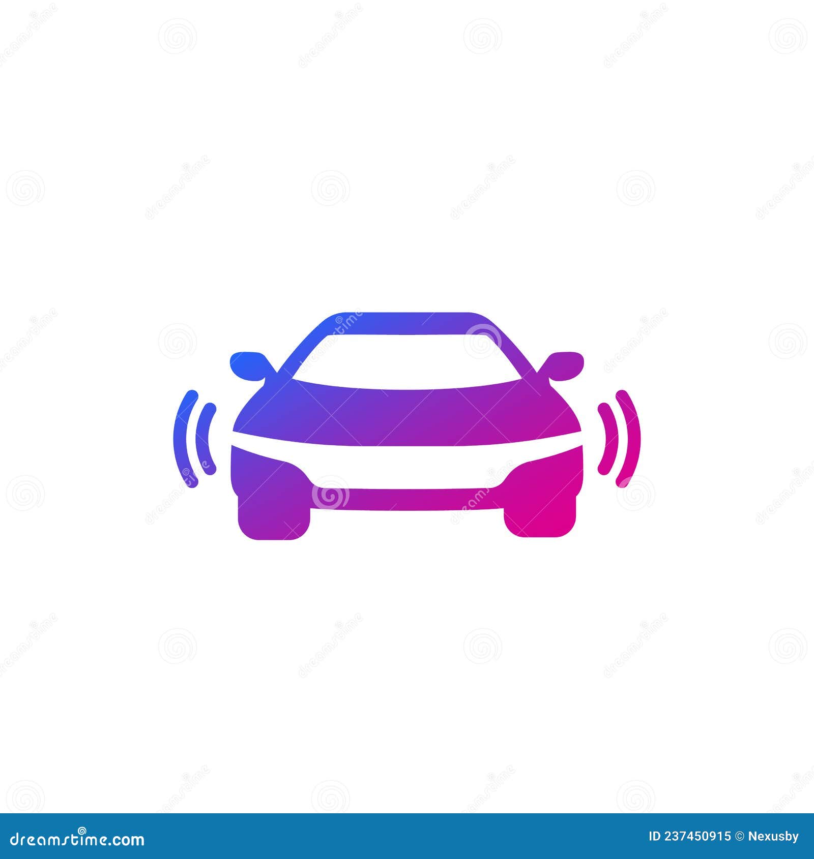 Advanced Driver-assistance System Icon on White Stock Vector ...