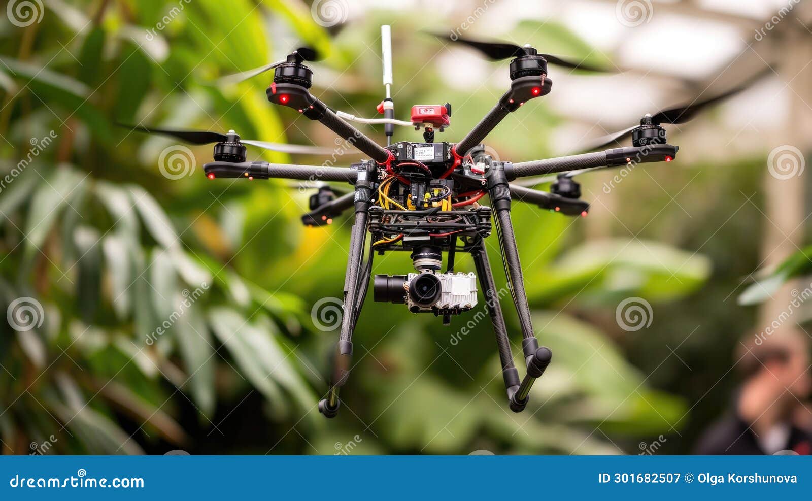 Advanced Drone Equipped with High-Resolution Camera in Flight ...