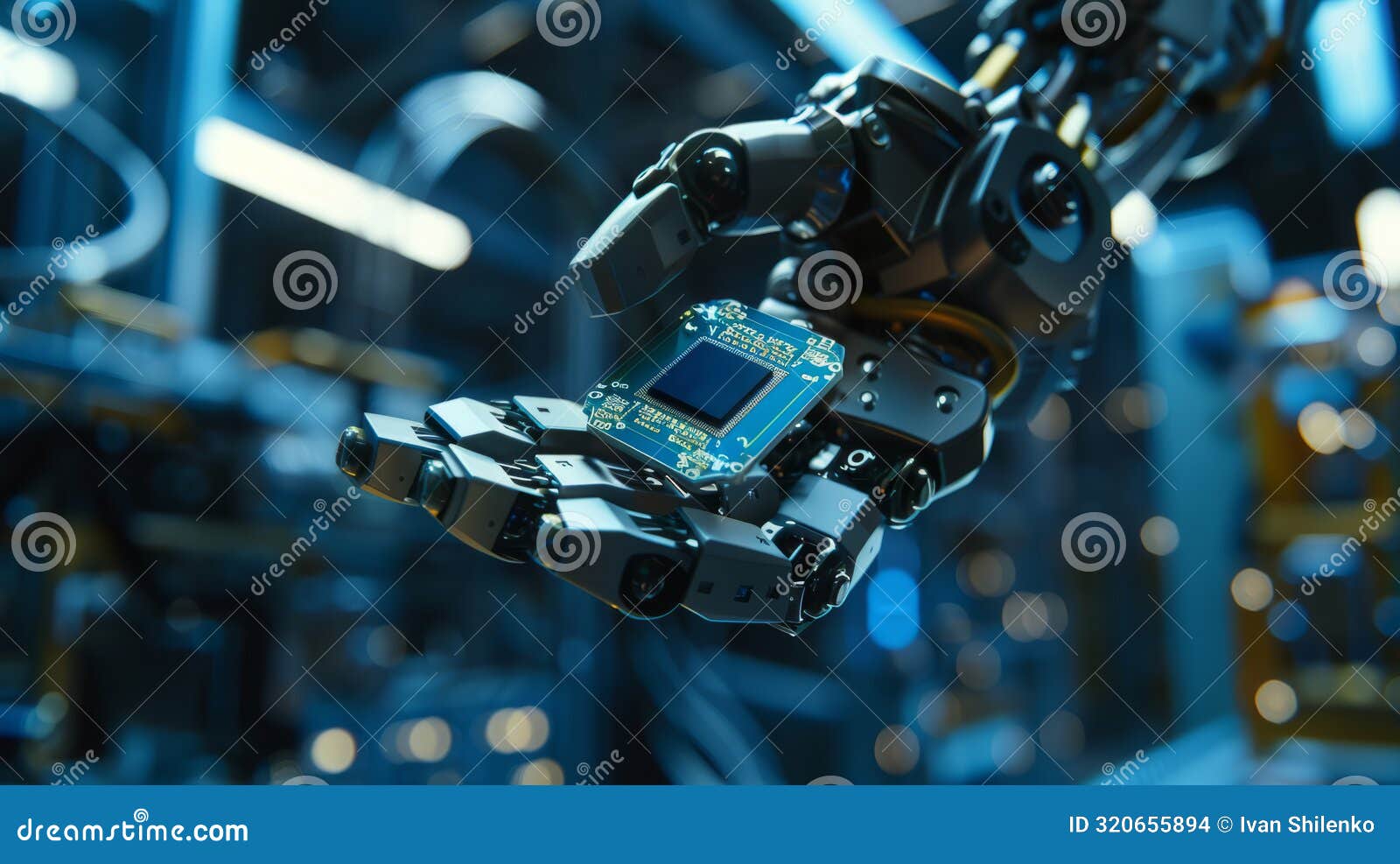 Advanced Edit Concept: Modern Authentic Robotic Arm Holding ...