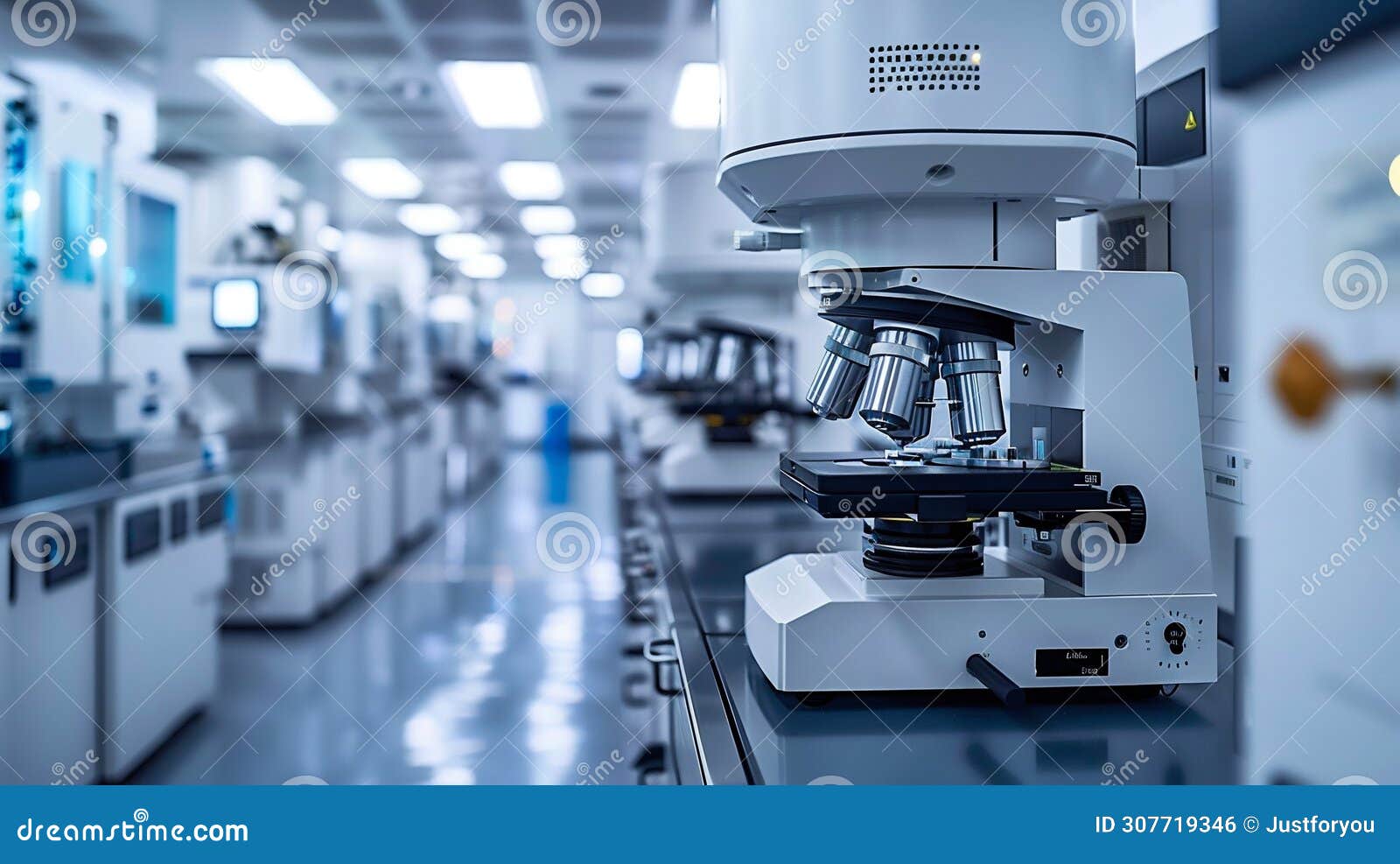 Advanced Electron Microscope in a Modern Laboratory. Generative Ai ...