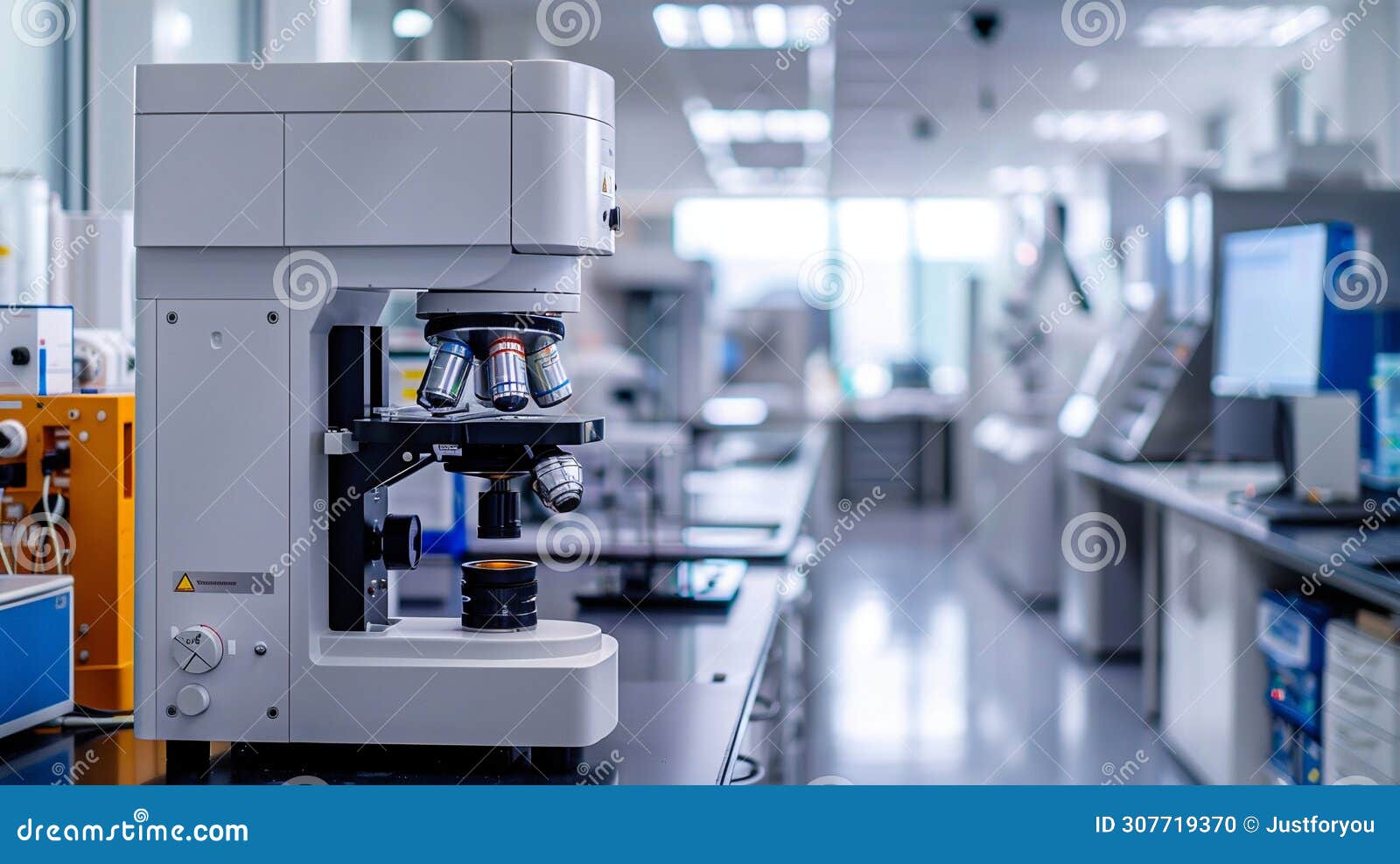 Advanced Electron Microscope in a Modern Laboratory. Generative Ai ...