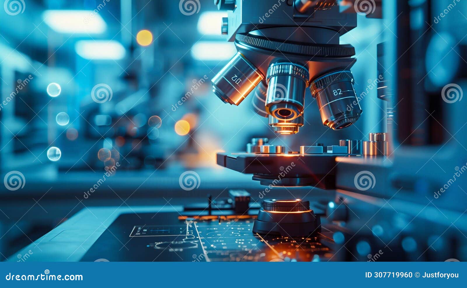 Advanced Electron Microscope in a Modern Laboratory. Generative Ai ...