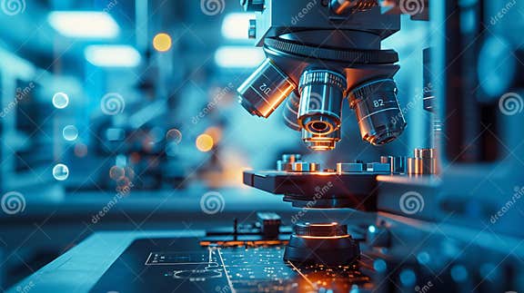 Advanced Electron Microscope in a Modern Laboratory. Generative Ai ...