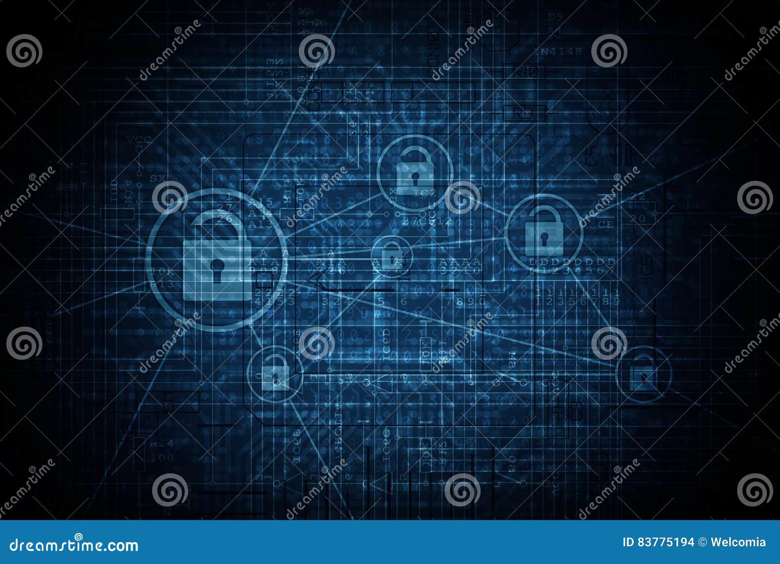 Advanced Encryption Network Stock Photo - Image of continental, secured ...