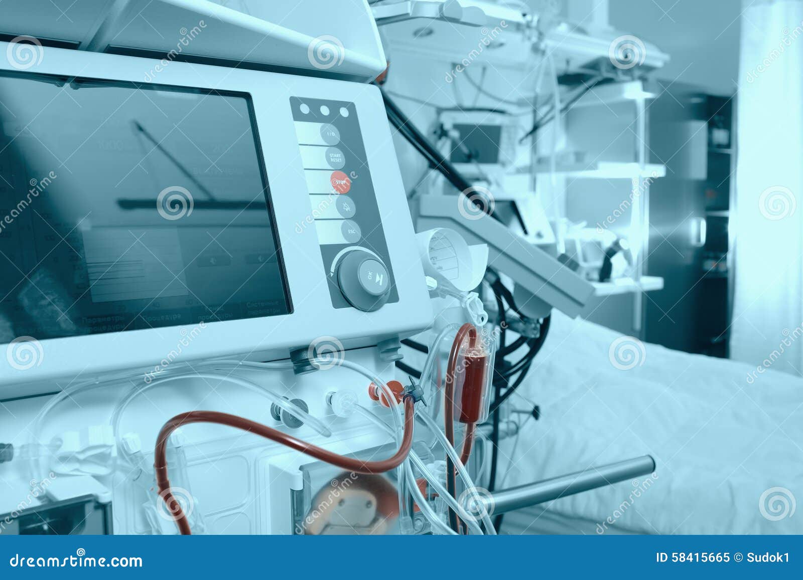 Advanced Equipment in Hospital Ward Stock Image - Image of illness ...
