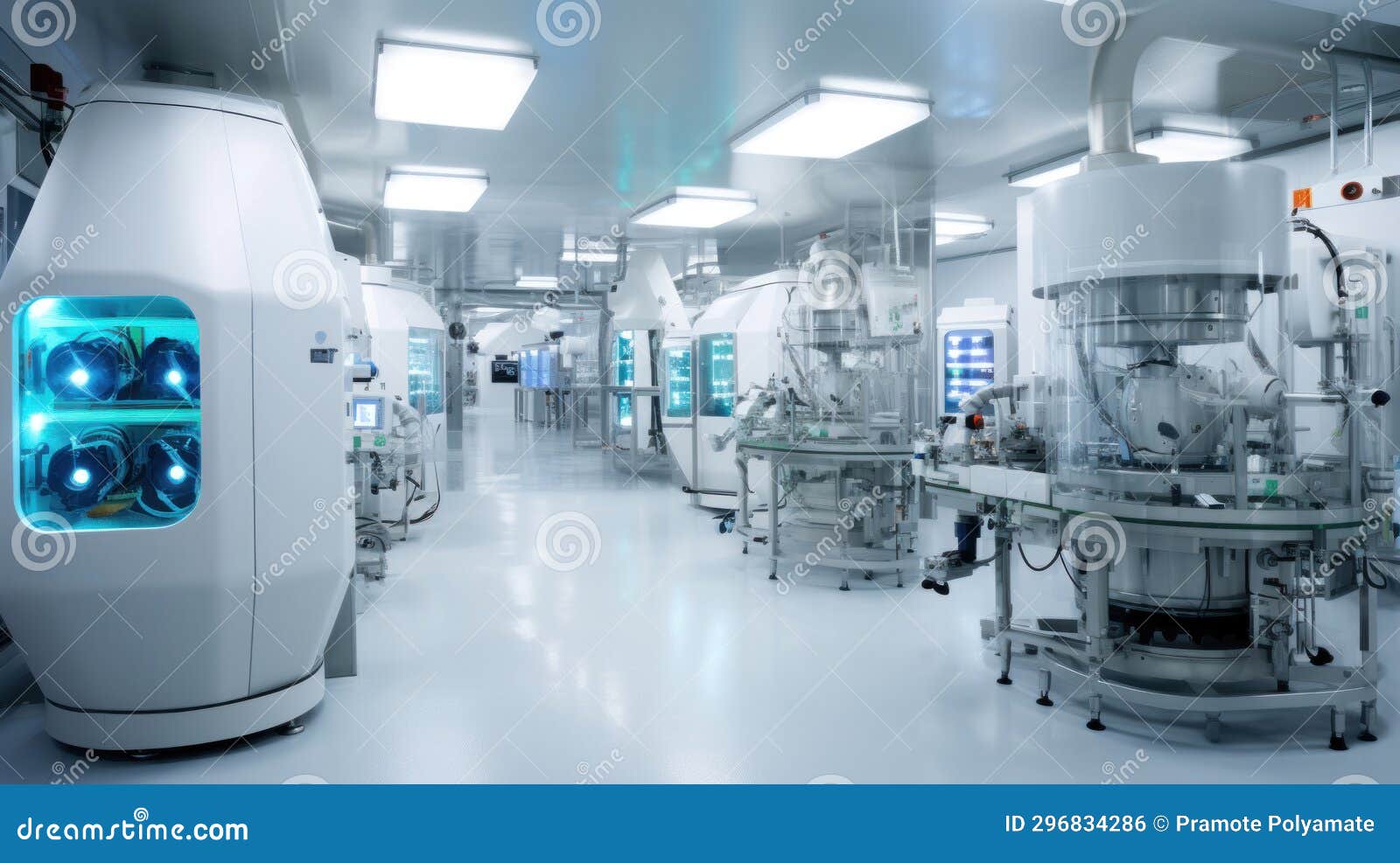 Advanced Equipment Inside a Pharmaceutical Manufacturing Facility Stock ...