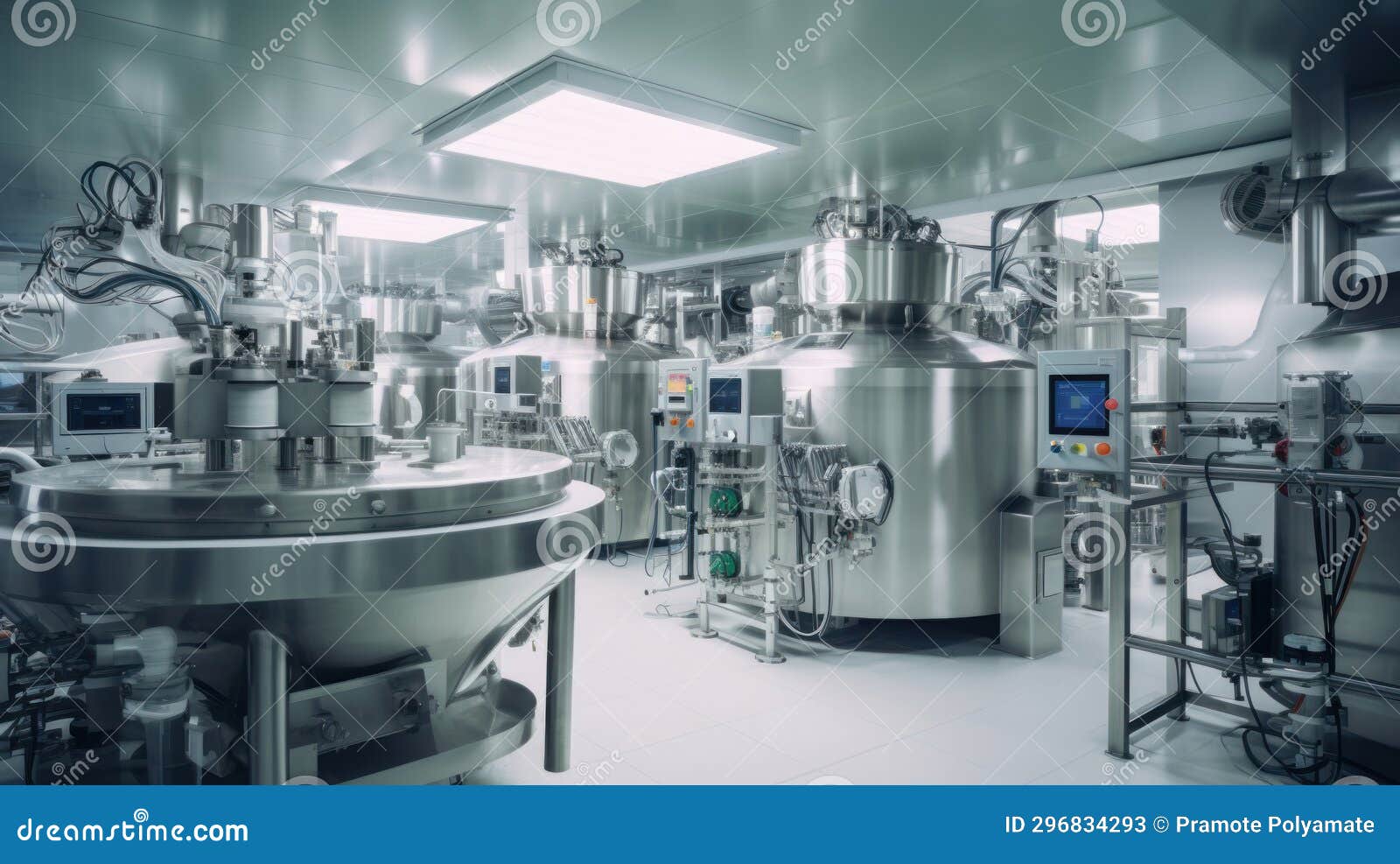 Advanced Equipment Inside a Pharmaceutical Manufacturing Facility Stock ...