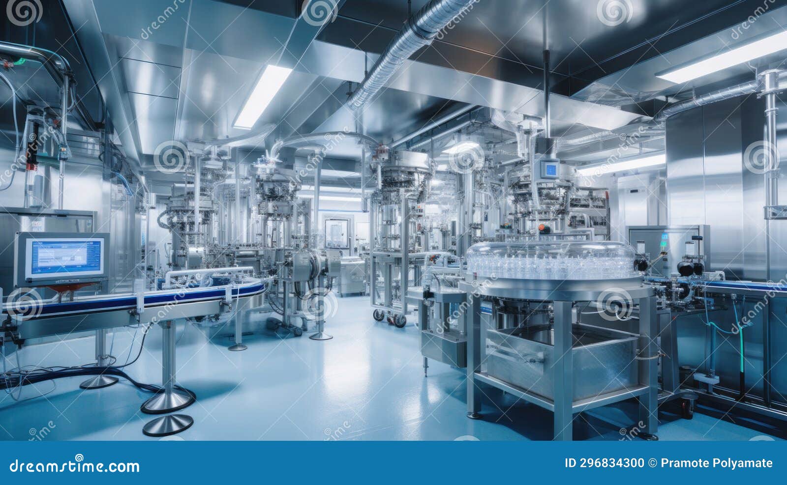 Advanced Equipment Inside a Pharmaceutical Manufacturing Facility Stock ...