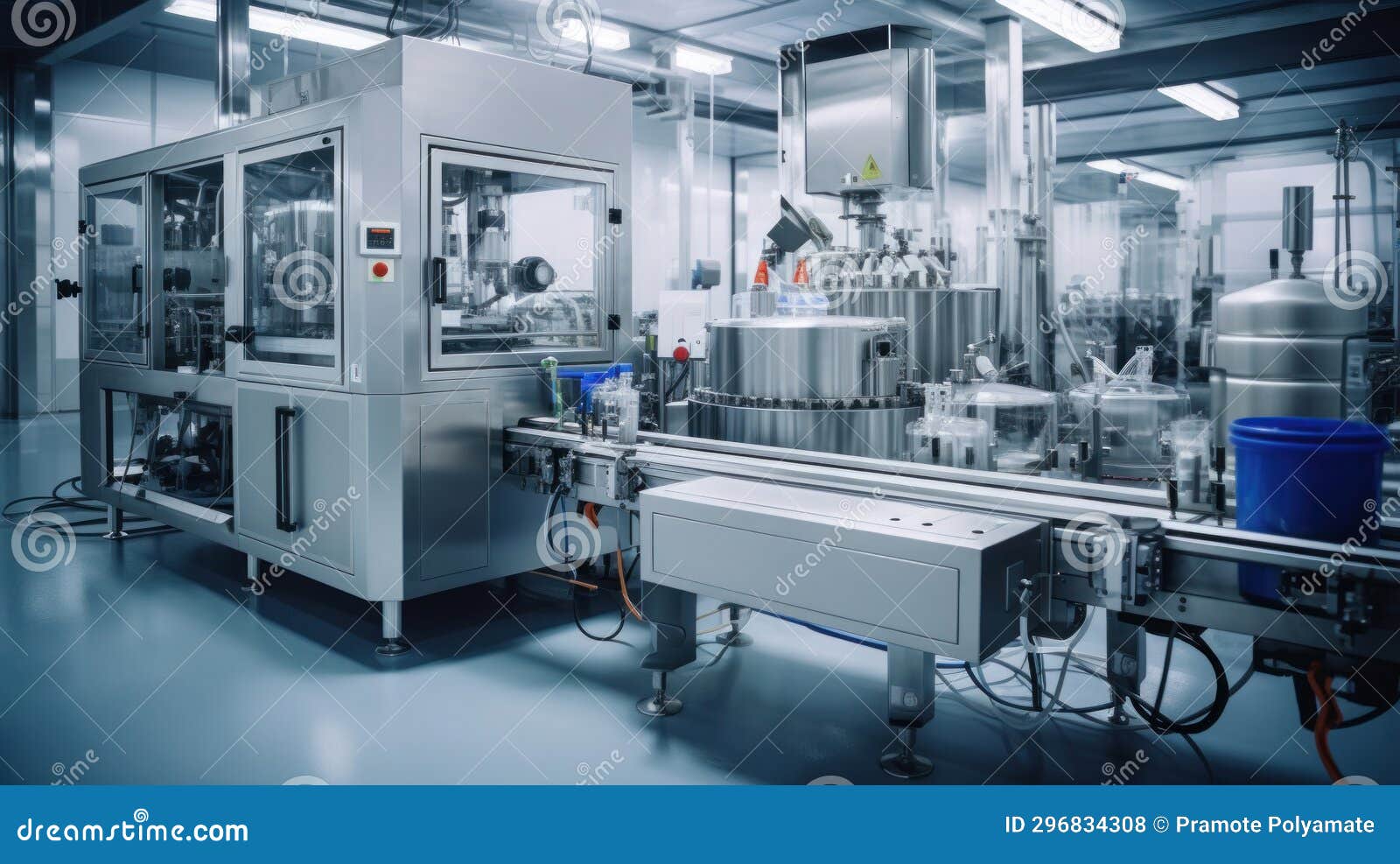 Advanced Equipment Inside a Pharmaceutical Manufacturing Facility Stock ...