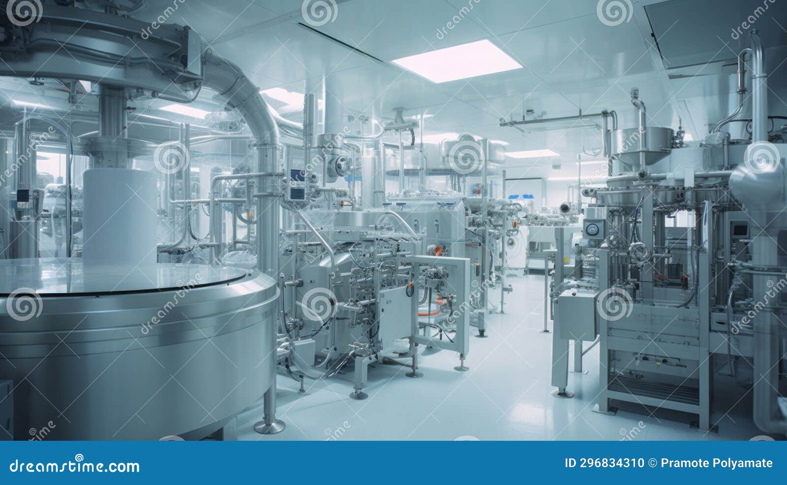 Advanced Equipment Inside a Pharmaceutical Manufacturing Facility Stock ...