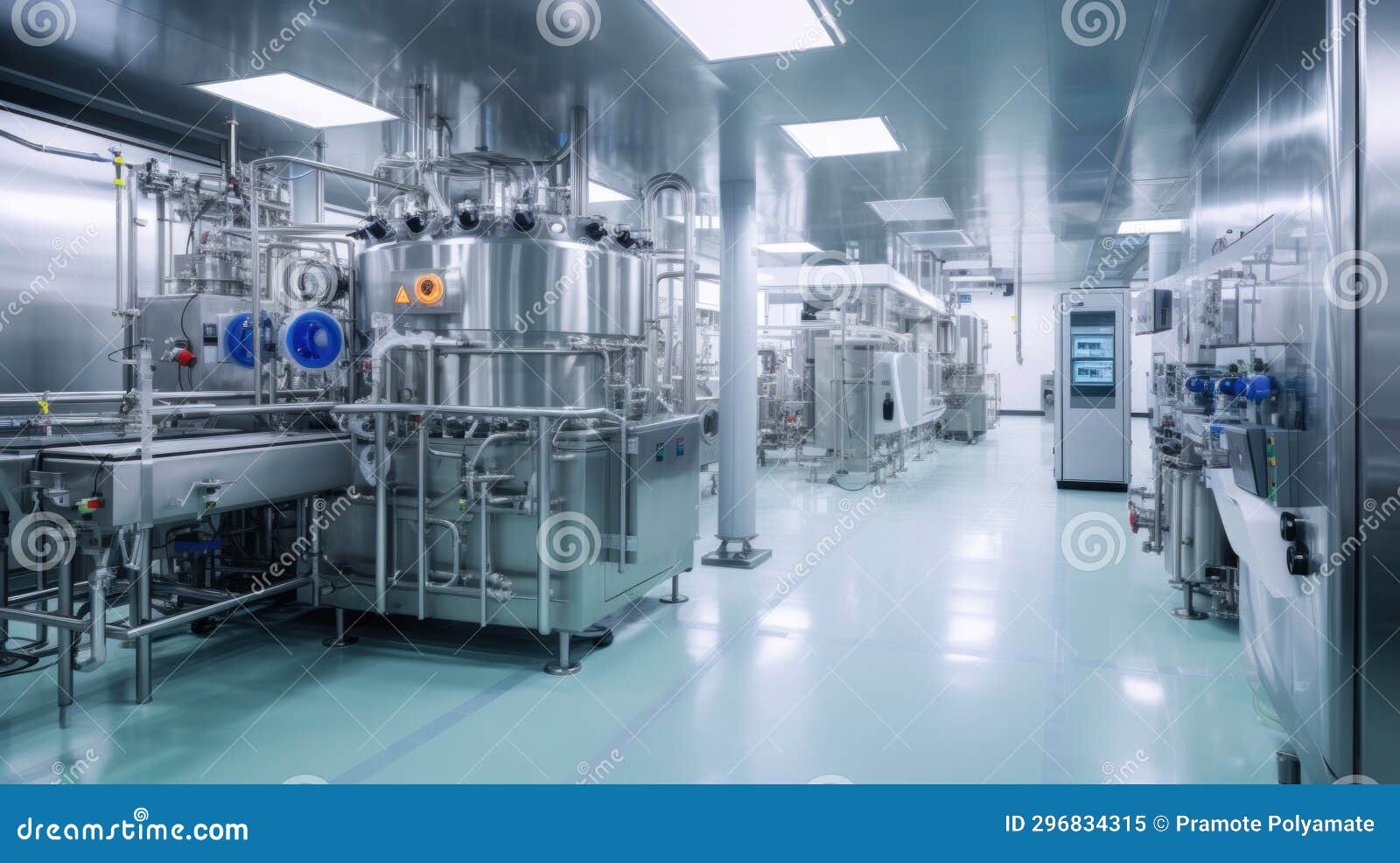 Advanced Equipment Inside a Pharmaceutical Manufacturing Facility Stock ...