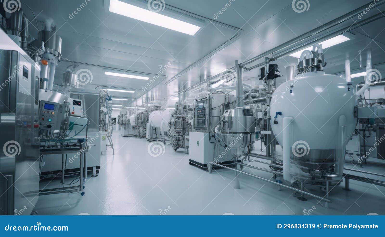 Advanced Equipment Inside a Pharmaceutical Manufacturing Facility Stock ...