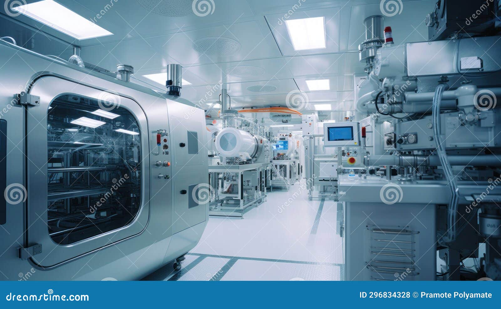 Advanced Equipment Inside a Pharmaceutical Manufacturing Facility Stock ...