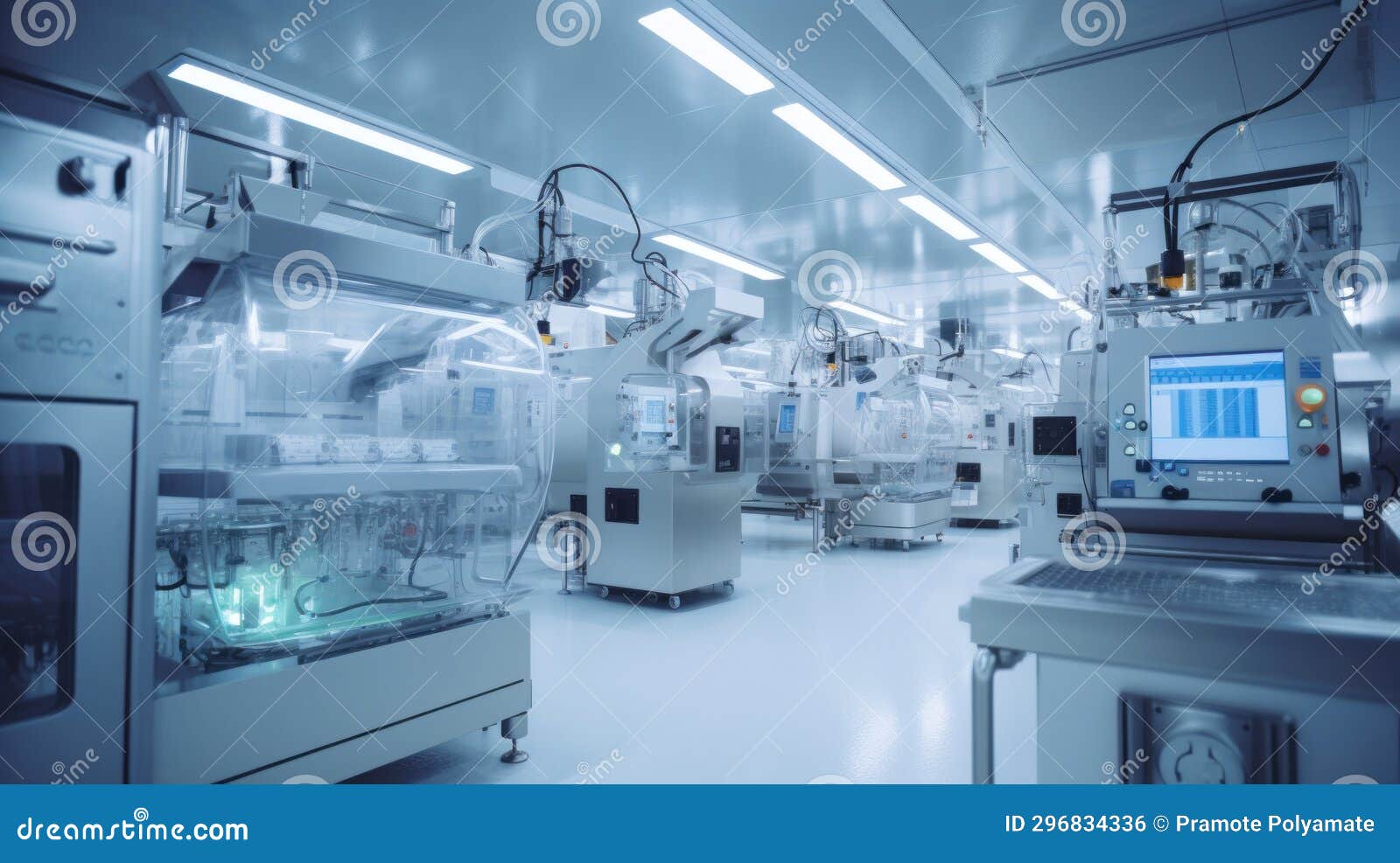 Advanced Equipment Inside a Pharmaceutical Manufacturing Facility Stock ...