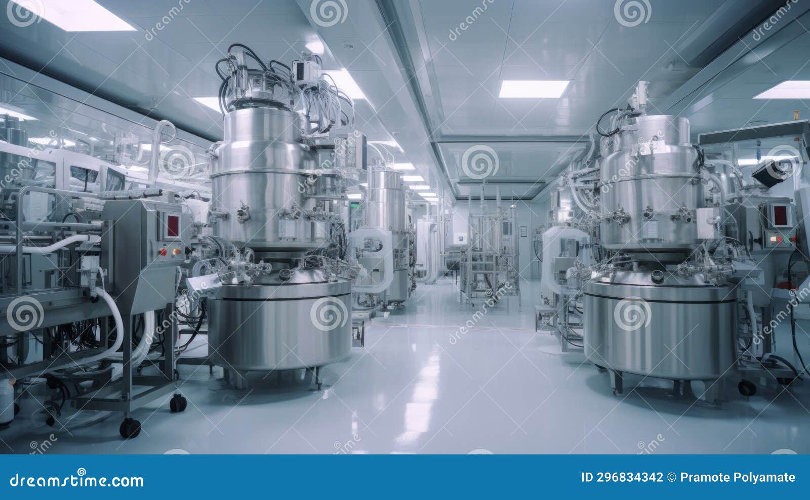 Advanced Equipment Inside a Pharmaceutical Manufacturing Facility Stock ...