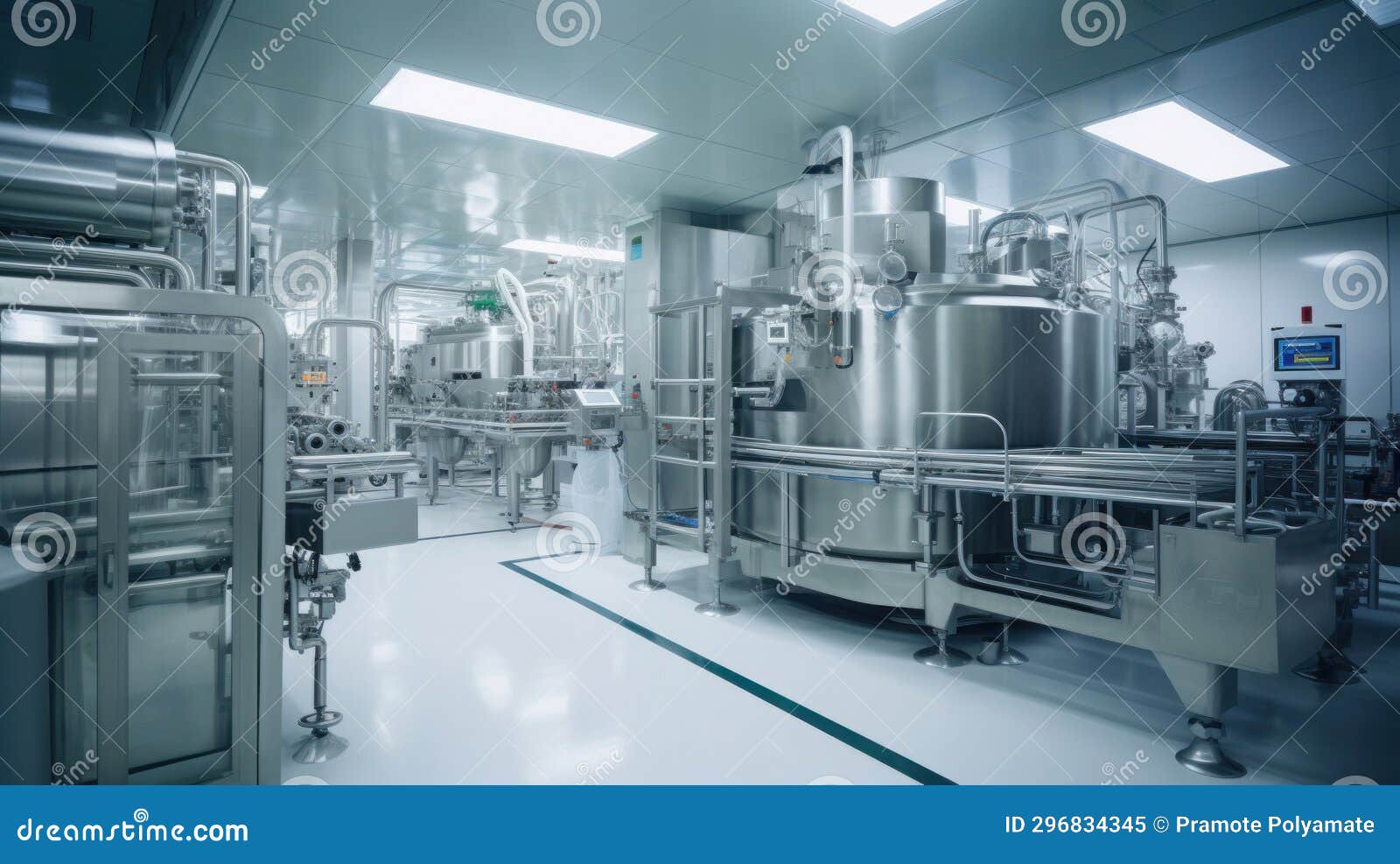Advanced Equipment Inside a Pharmaceutical Manufacturing Facility Stock ...