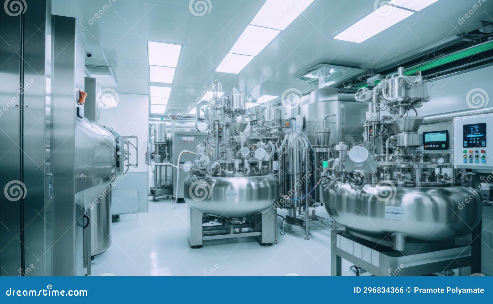 Advanced Equipment Inside a Pharmaceutical Manufacturing Facility Stock ...
