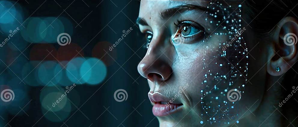 Advanced Facial Recognition Scan Overlay a Futuristic Perspective on ...