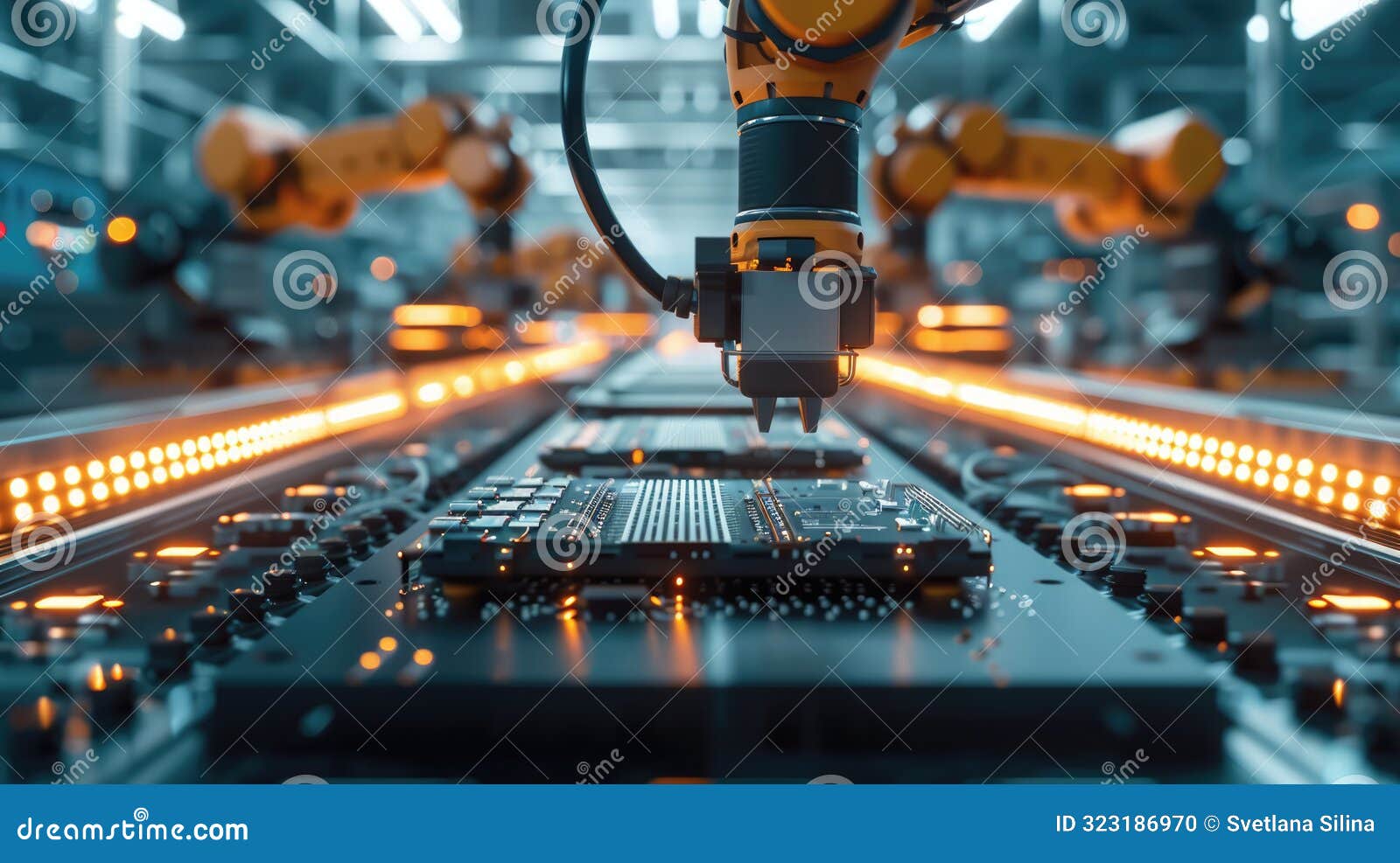 Advanced Factory Assembly Line Producing PCB Components with Full ... Advanced Factory Assembly Line Producing PCB Components with Full ...