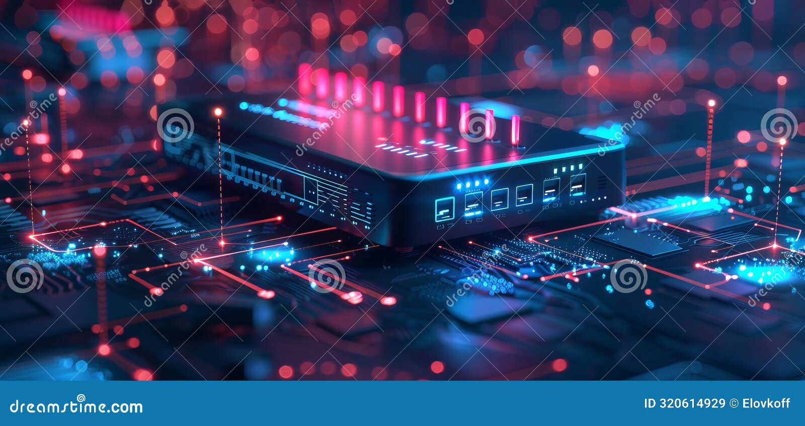 Advanced Fast Broadband Wireless Router. Concept of New Technology and ...