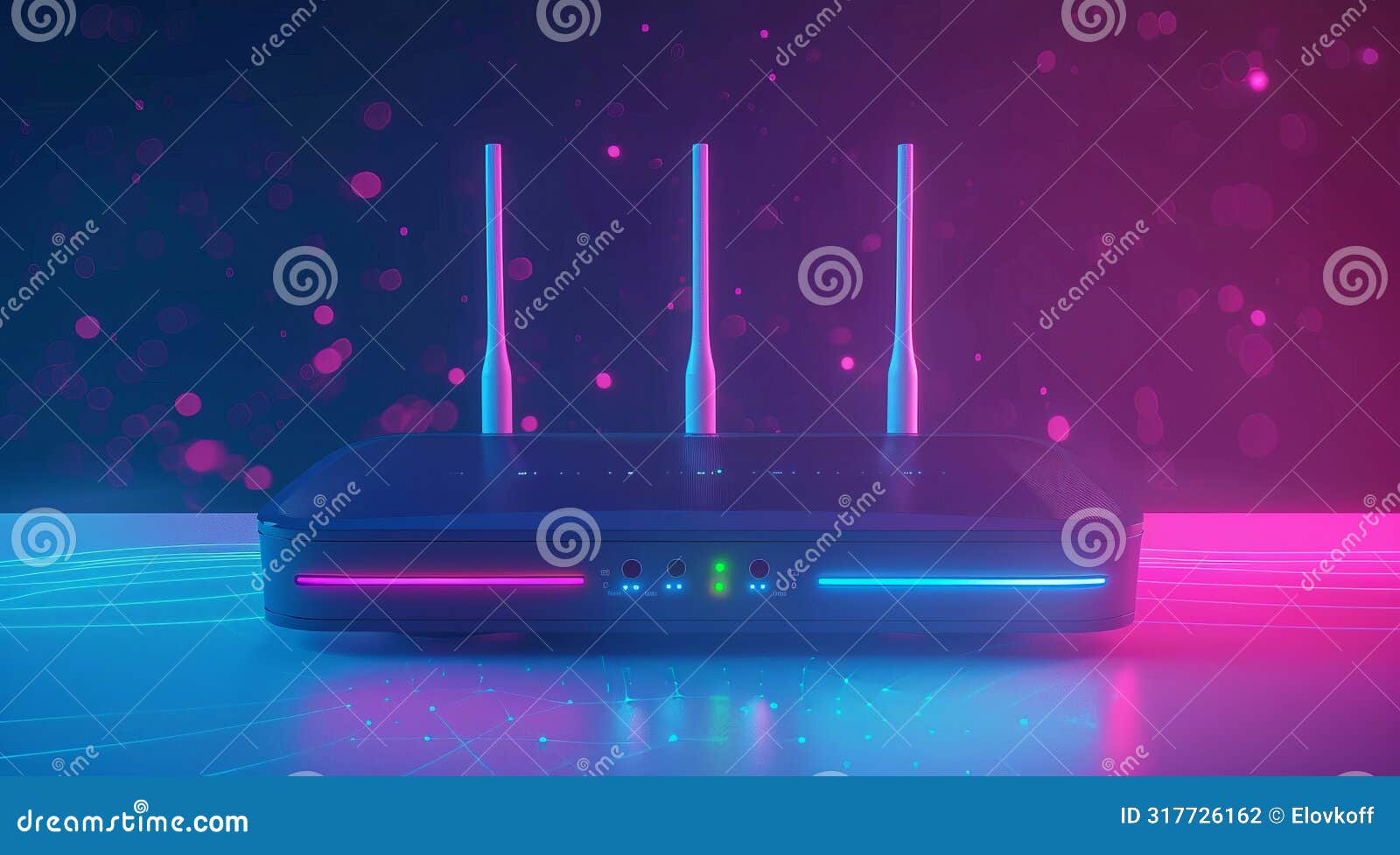 Advanced Fast Broadband Wireless Router. Concept of New Technology and ...