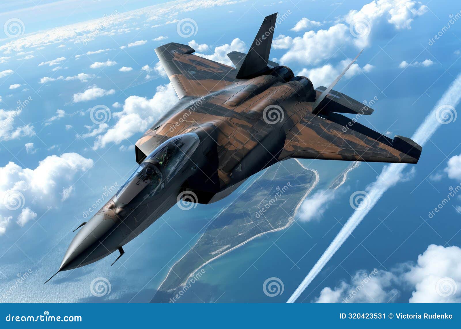 Advanced Fighter Jet in Air Stock Image - Image of airborne ...