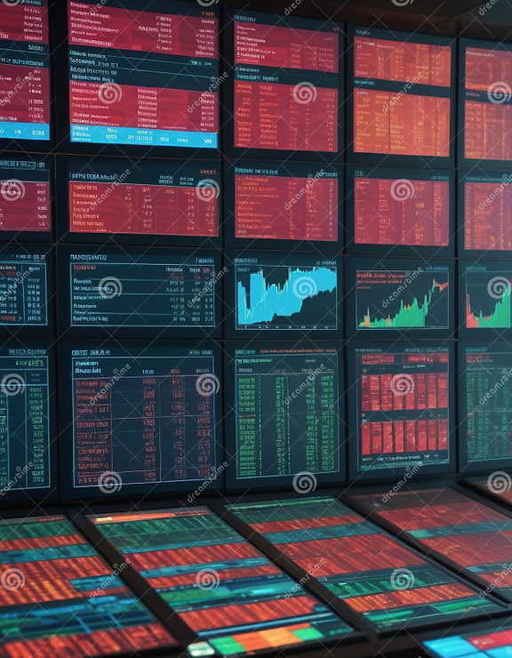 Advanced Financial Data Screens Stock Photo - Image of business, graphs ...