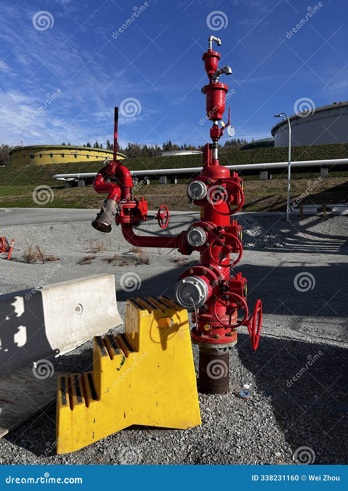 Advanced Fire Hydrant System at Petroleum Facility Stock Photo - Image ...
