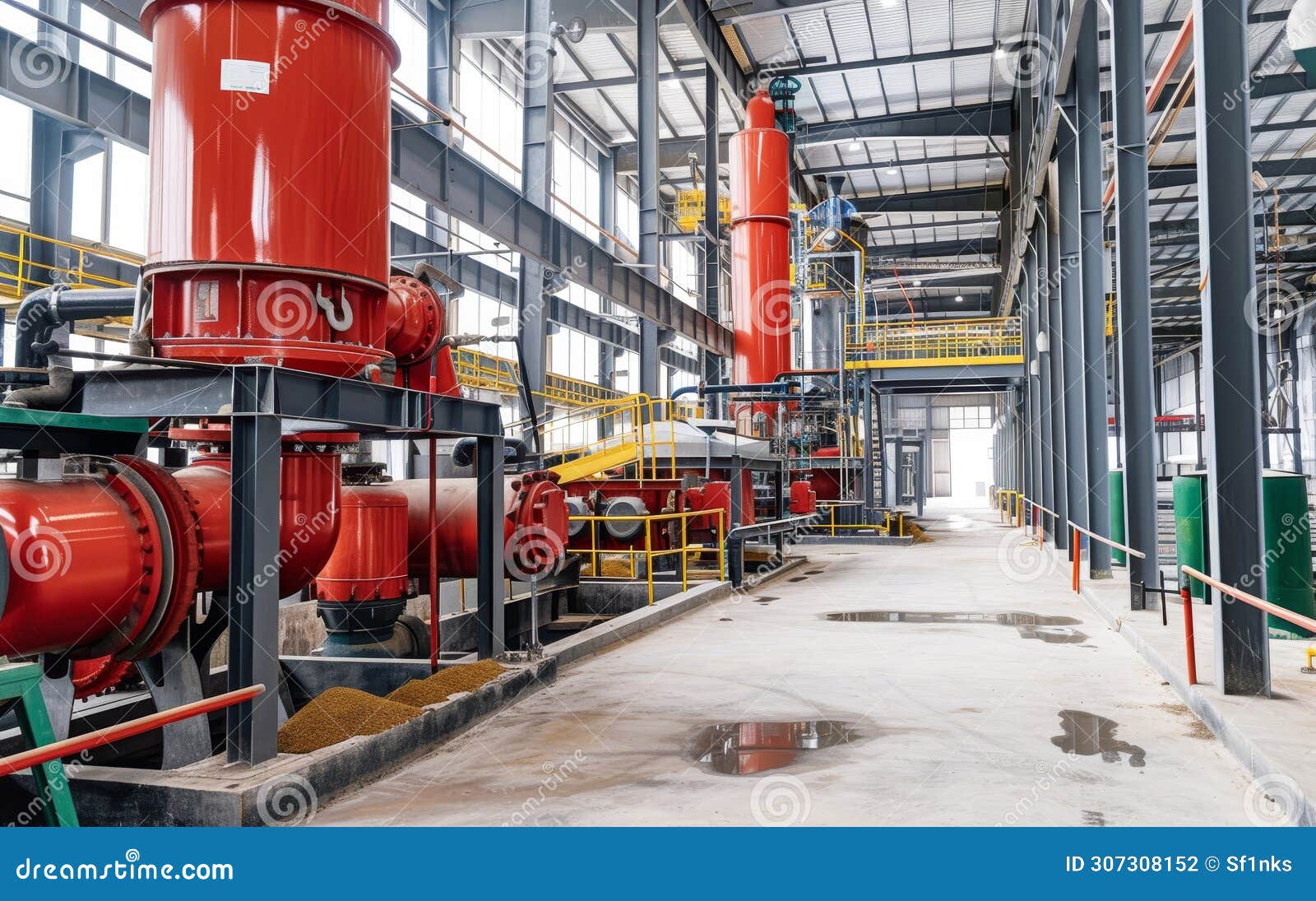 Advanced Fire Suppression System in a Modern Industrial Setting with ...