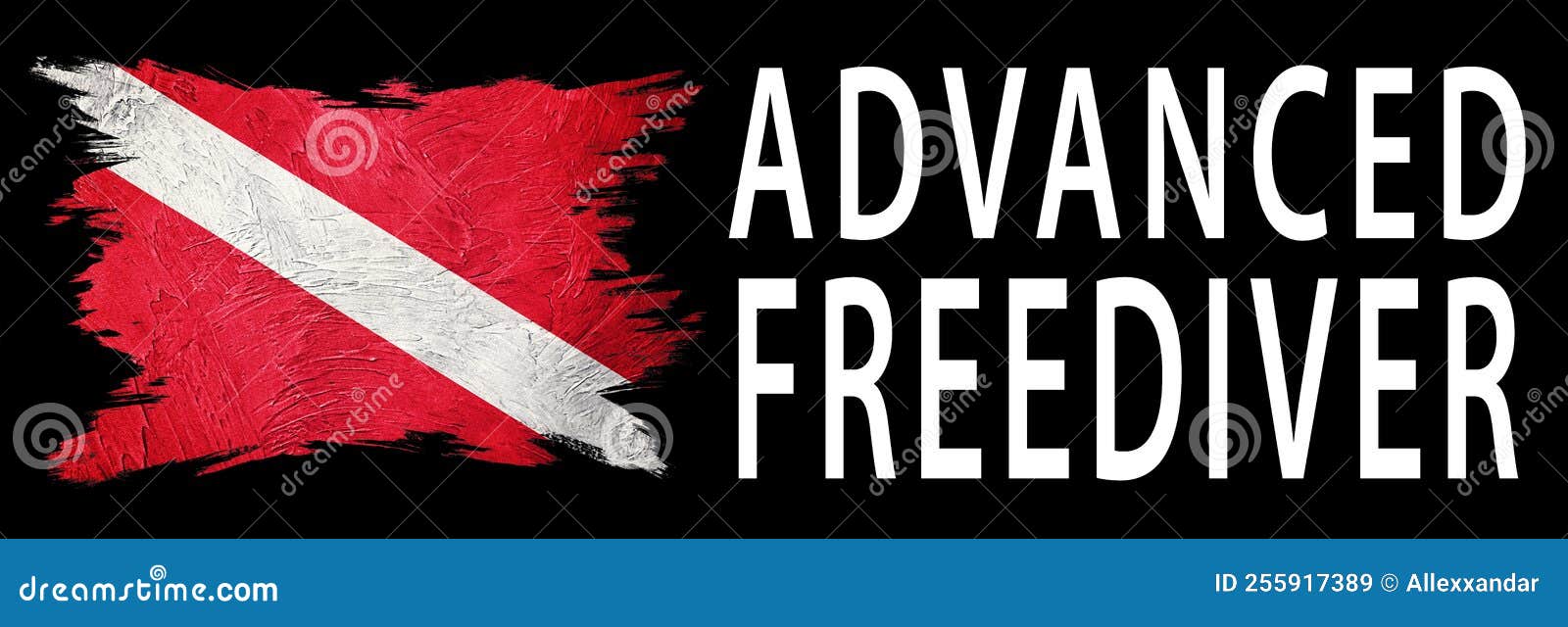 Advanced Freediver, Diver Down Flag, Scuba Flag Stock Illustration ...